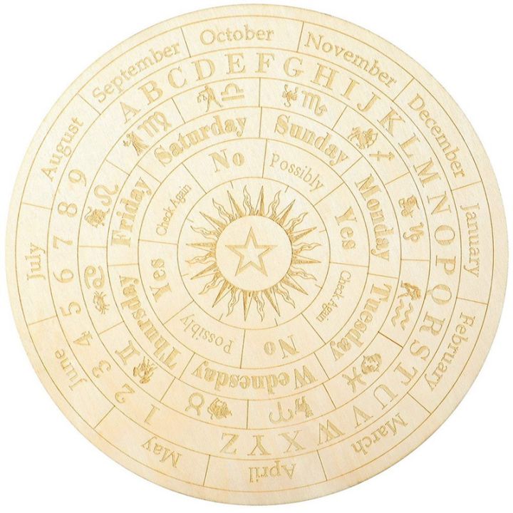 (BYZI) Star Pendulum Board Wooden Dowsing Board Spirit Board Divination ...