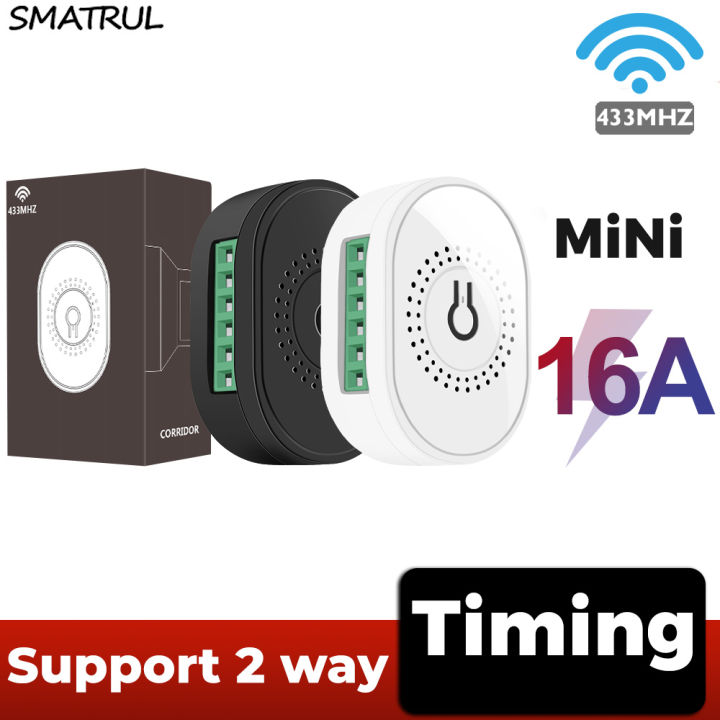 SMATRUL Wireless Switch, Mini Electrical 433Mhz RF 10 Key, Timing ...