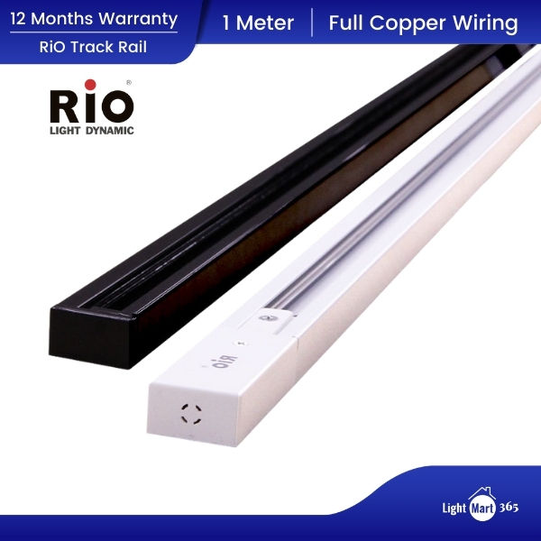 RiO 1 Meter Aluminium Track Light Rail LED Ceiling Track Spotlight ...