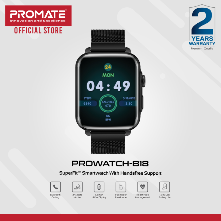 Promate ProWatch-B18 SuperFit™ Smartwatch With Handsfree Support | Lazada PH
