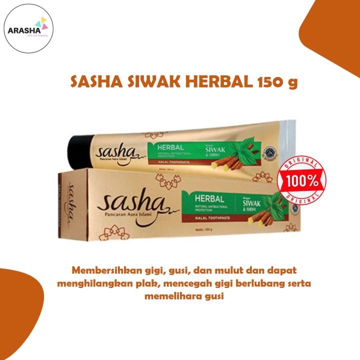 SASHA SIWAK HERBAL DAUN SIRIH 150 GR | Bau Mulut | Odol Gigi | Lazada ...