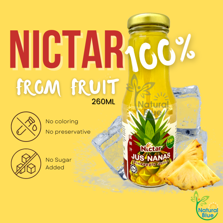 NICTAR PINEAPPLE JUICE, 260ML 凤梨汁 ( 1Box x 12 bottles ) | Lazada