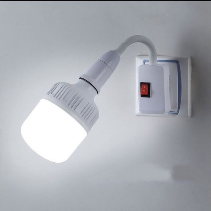 Direct Plug LED Super Bright Socket Lamp With Switch Household Screw ...