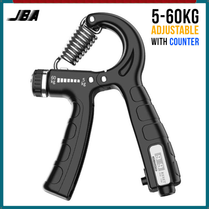 JBA Hand Gripper 5-60KG Adjustable Durable Thick Spring Finger Workout ...