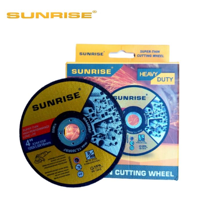 SUNRISE Super thin Cutting Disc 4" (EN12413) SUPER HEAVY DUTY | Lazada PH