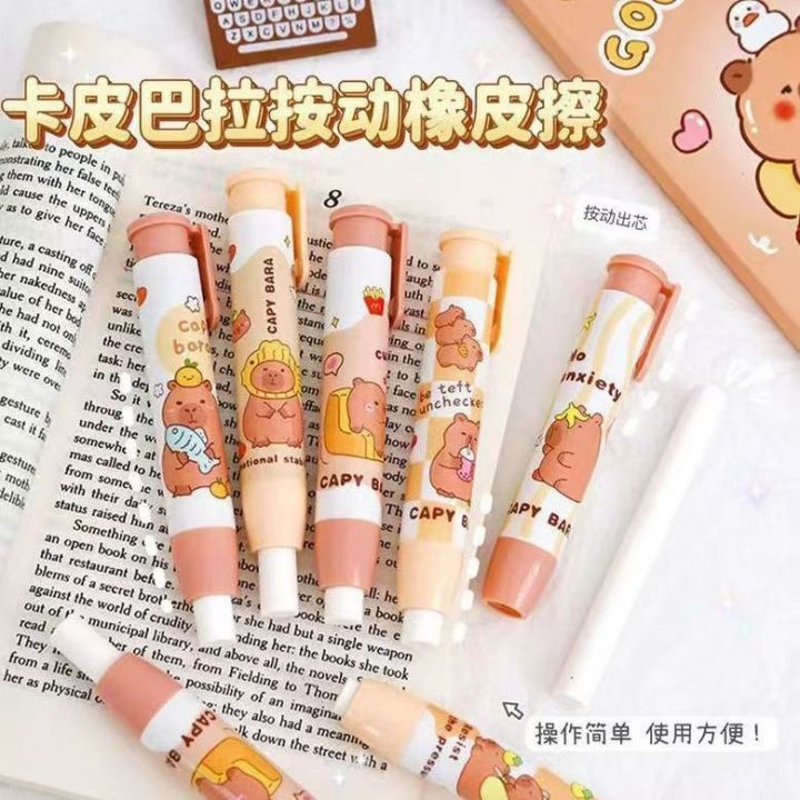 Capybara Pen Eraser Mechanical Long Shape Cute Unique Cute Capybara ...
