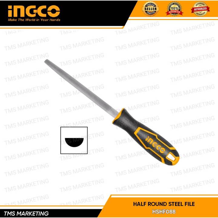 Ingco 8" HALF ROUND Steel File 200mm HSHF088 | Lazada PH