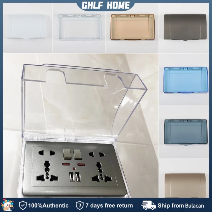 Double Socket Switch Protector Electric Plug Cover Child Safety Box ...