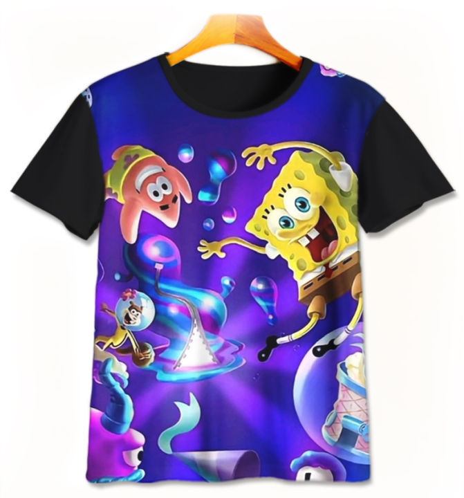 Baju Anak Kartun - Kaos Kartun 3D Lucu - Kaos Printing Kartun SpongeBob ...
