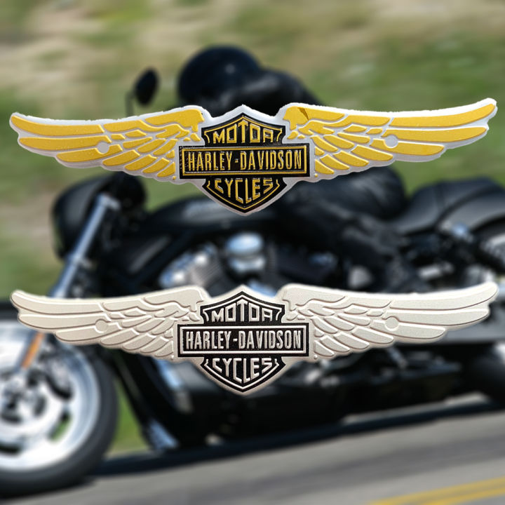 2 Miếng Dán Huy Hiệu Harley Wings Nhôm Miếng Dán Xe Máy Phong Cách ...