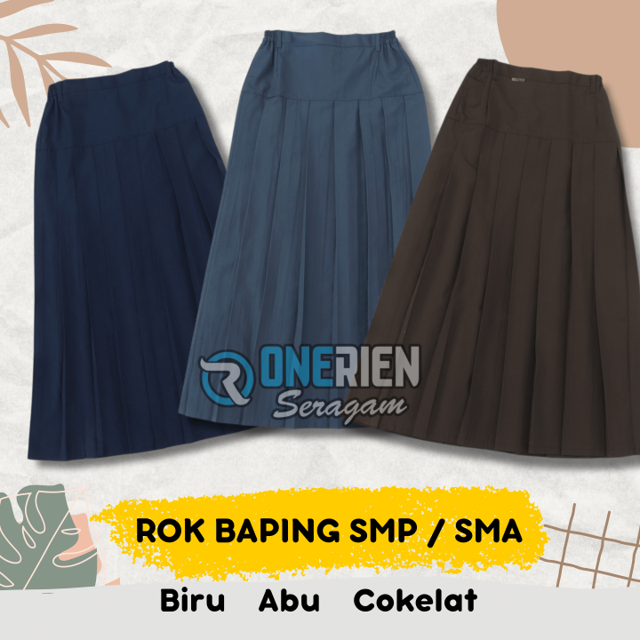 Rok Rempel bawah pinggang pinggul Baping SMP SMA PRAMUKA Seragam ...