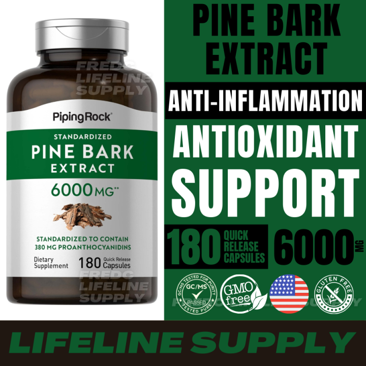 Pine Bark Extract 6000mg Superior Herbs Antioxidant Whole-body ...