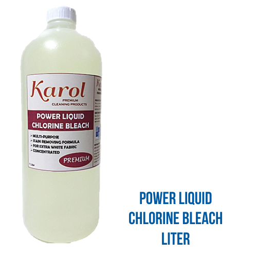KAROL Liquid Chlorine Bleach 1 Liter (Laundry, Fabric, Stain Remover ...