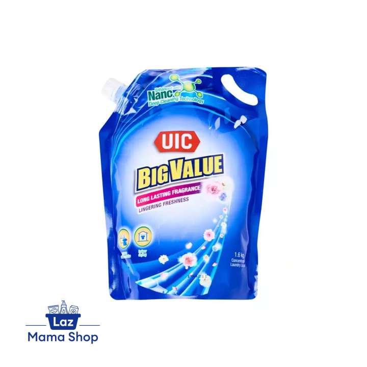 UIC Big Value Floral Concentrated Liquid Laundry Detergent Refill Pack ...