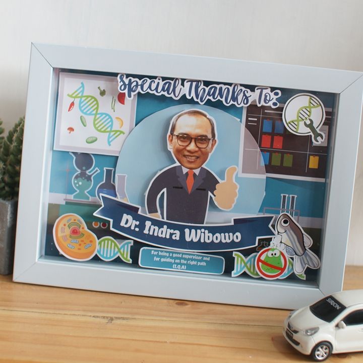 Kado Ucapan Terimakasih Unik Scrap Frame Custom Foto 3D Size A4 ...