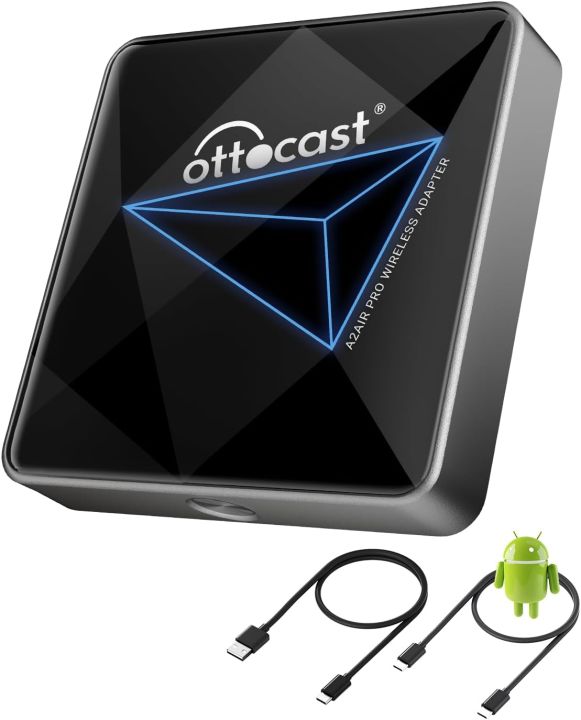 OTTOCAST Wireless Android Auto Adapter A2Air Pro, Converts Wired Android Auto to Wireless, Easy ...