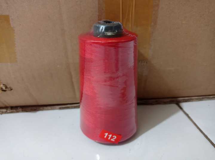 A&M (COD) BENANG JAHIT KATUN MERAH CABE OMG JUAL PER 1 PCS | Lazada ...