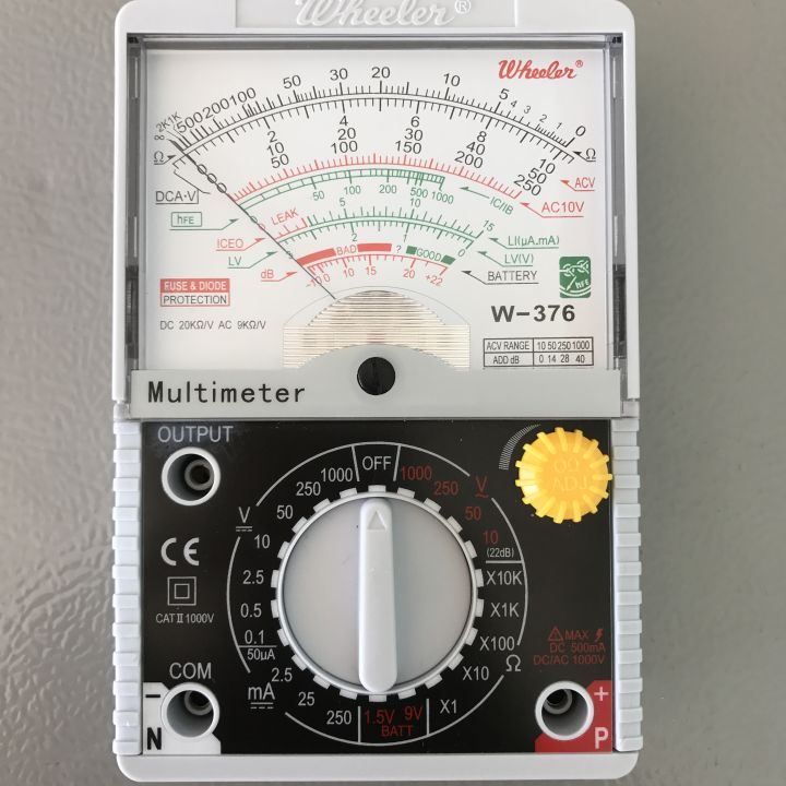 Original Wheeler Analog Multitester Tester W-376 Multimeter | Lazada PH