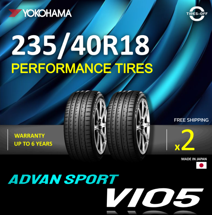 Yokohama 235/40R18 ADVAN SPORT V105 ยางใหม่ ผลิตปี2021 ราคาต่อ2เส้น ...