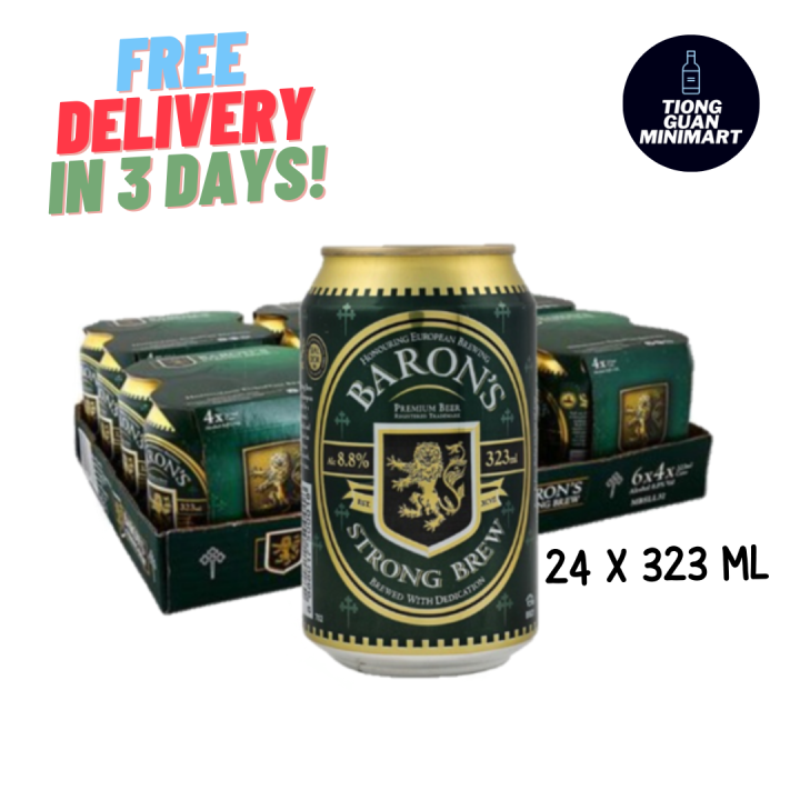 BARON'S STRONG BREW BEER (24 X 330 ml )BBD: MAY 2023 | Lazada Singapore