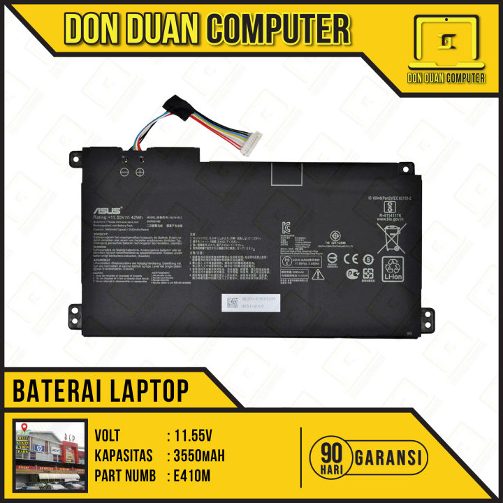 Baterai Batre Laptop Asus E410 E410M E410MA L410MA E410KA E510KA C31N1912 B31N1912 | Lazada ...