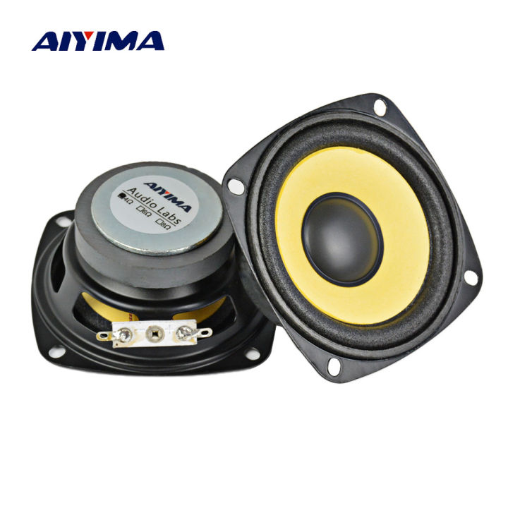AIYIMA 2Pcs 3 Inch 4 Ohm 10W Audio Portable Speakers Full Range Sound Amplifier Speaker ...
