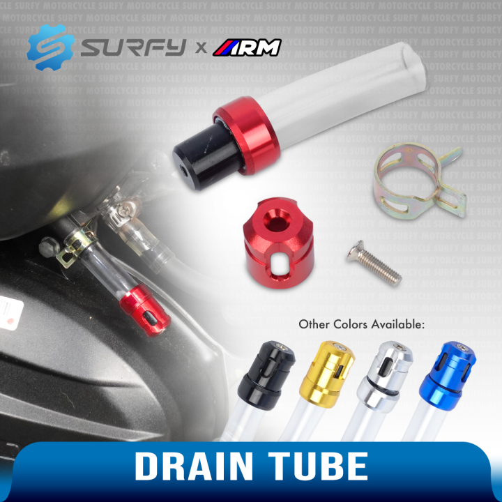 ARM Motorcycle Air Filter Drain Tube Universal 1.5*6cm CNC Aluminum ...