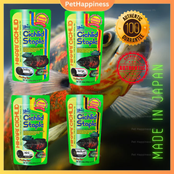 Hikari Cichlid Staple| Oscar fish food S,M,L Pellets 250g and 57g ...