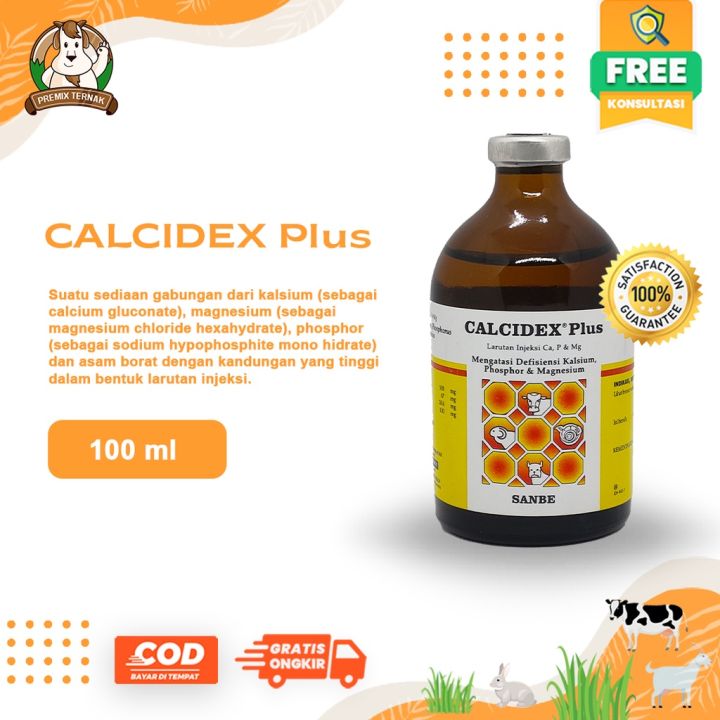 CALCIDEX PLUS 100 ml - Obat Sapi Kambing Lumpuh Injeksi Ampuh Atasi ...