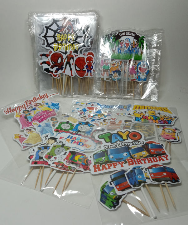 1 Set Cake Topper Happy Birthday Karakter Murah | Lazada Indonesia