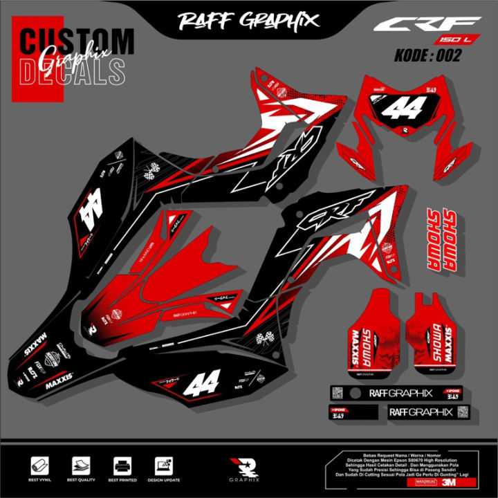 DECAL STICKER CRF 150 L FULL BODY / CRF SUPER MOTO ( Bebas custom ) | Lazada Indonesia