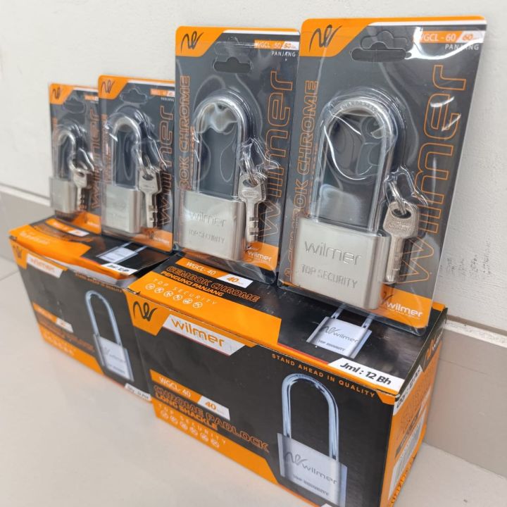 Gembok ATS Besi Nekel 50mm / Gembok Kunci WILMER Iron Padlock 50mm ...