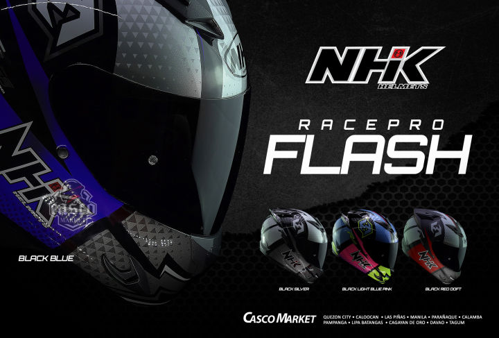 NHK RACE PRO FLASH#2 FULL FACE SINGLE VISOR MOTORCYCLE HELMET | Lazada PH