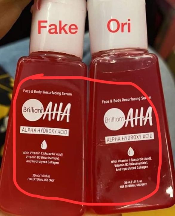 ORIGINAL🔥 BRILLIANT Serum AHA 30ml (Gambar) 100% ORI HQ (Ori Vs Fake ...