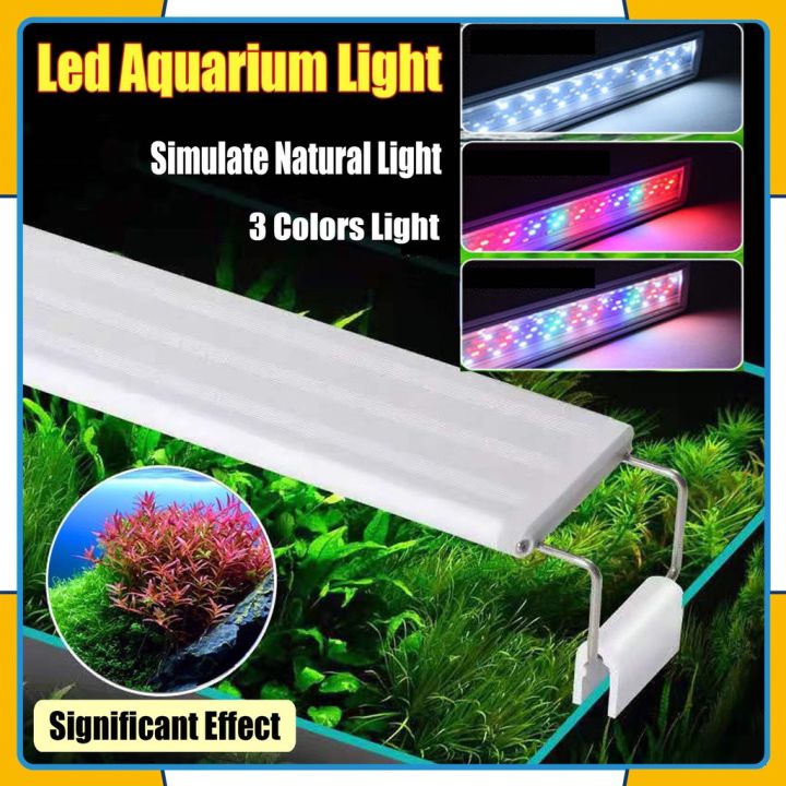 6ROWS Super Slim LED Aquarium Light Aquatic Plant Extensible Waterproof ...