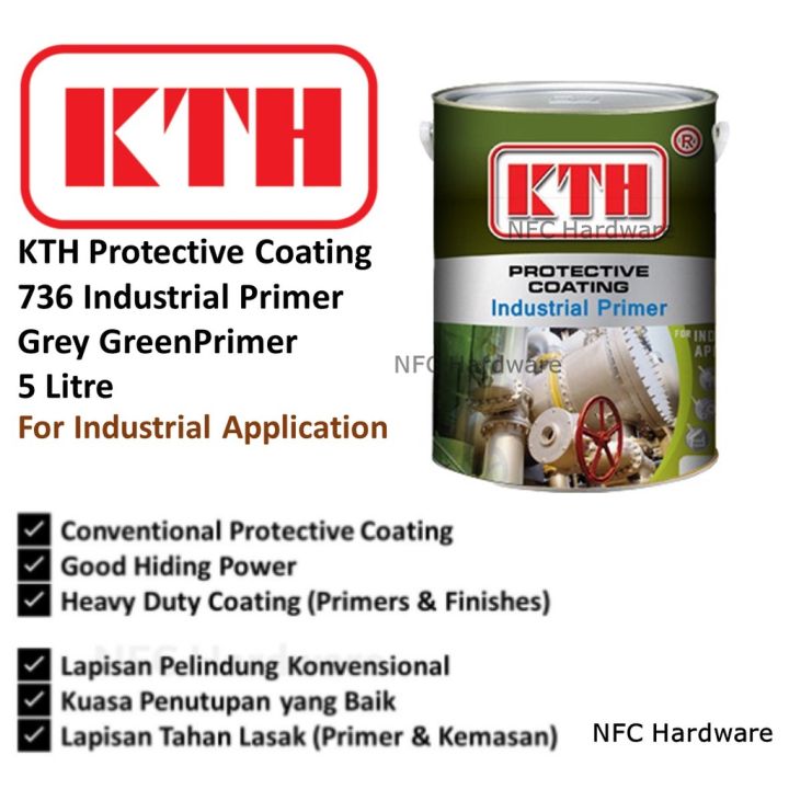 KTH Grey Green Oxide Primer (736) 5 Litre | Lazada