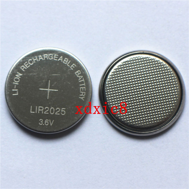 The new LIR2025 rechargeable button cell 3.6V lithium-ion rechargeable ...