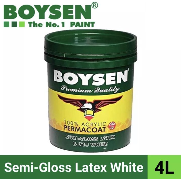 S.W BOYSEN 4Liters B710 (light latex white) B701 (flat latex white ...