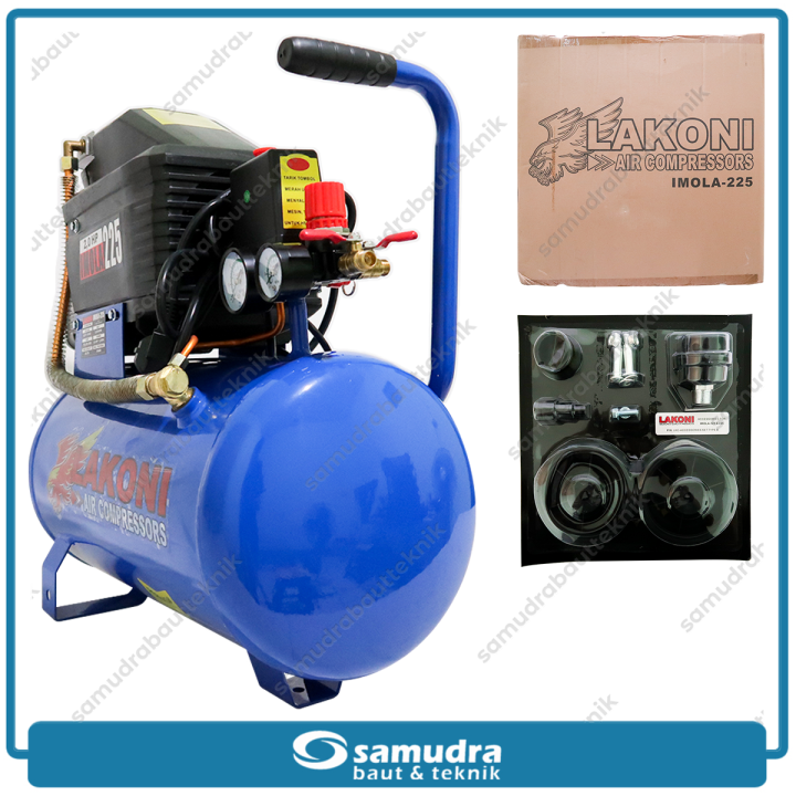 Mesin Kompresor LAKONI IMOLA 225 2 HP 25L Compressor Air Udara Listrik ...