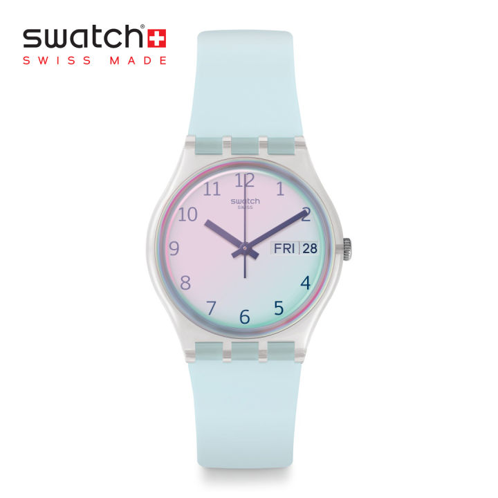 Swatch Gent ULTRACIEL GE713 Blue and White Silicon Strap Watch | Lazada PH