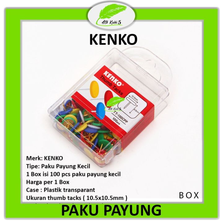KENKO - Paku payung Warna Warni - Thumb Tacks Color TT-100CPP - PACK ...