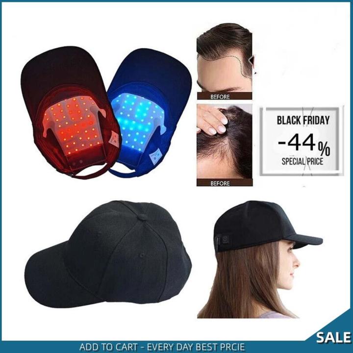 LED Red and Blue Near Infrared Light Therapy Cap Hat Help for Hair ...
