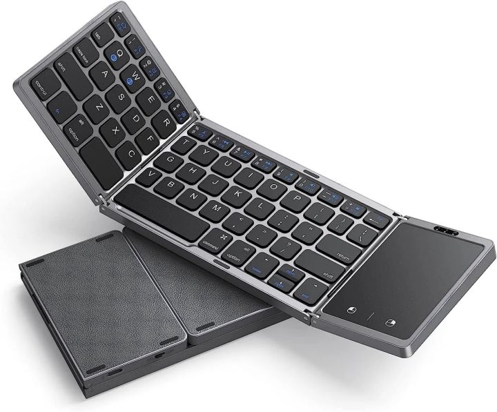 Cswmjb cool Foldable Bluetooth Keyboard for Steam Deck, Tri-Folding Wireless Portable ...
