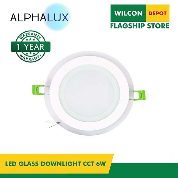 ALPHALUX 6W 6500K Led Glass Downlight CCT Round RML-65 by Wilcon Depot ...
