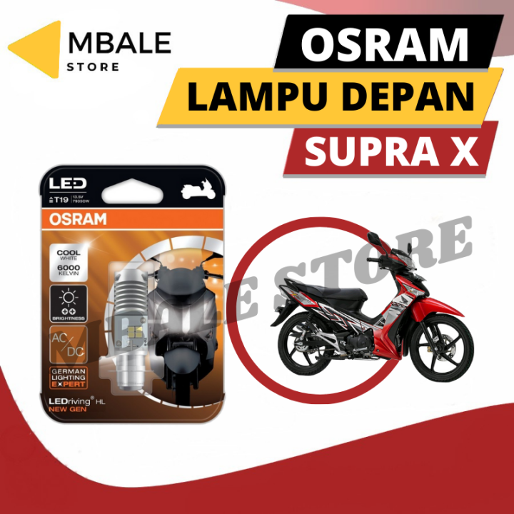lampu depan/lampu utama LED Osram Supra X 125 Original Bergaransi T19 ...