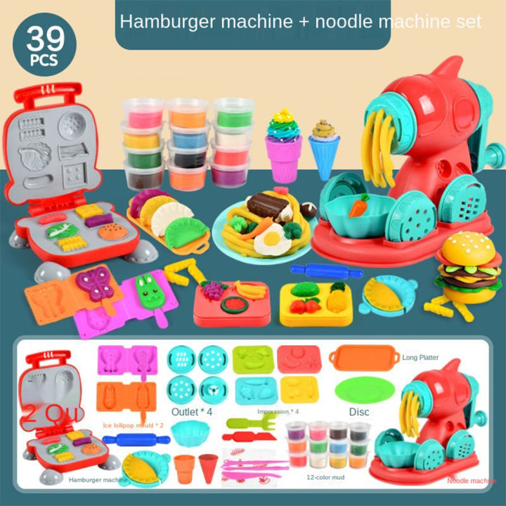 Pretend Kitchen Playset Color Mud Play Doh Set Playdough Set for Kids ...