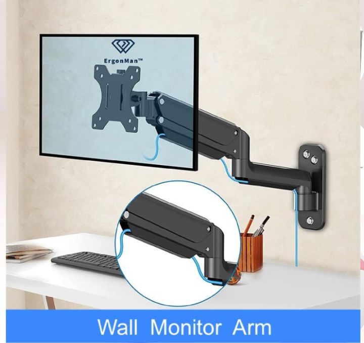Wall Monitor Arm Mounted on Wall LCD Monitor Bracket | Lazada Singapore