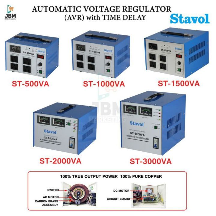 COD ♗┅ↂStavol Automatic Voltage Regulator (AVR) 500 Watts-5000 Watts ...