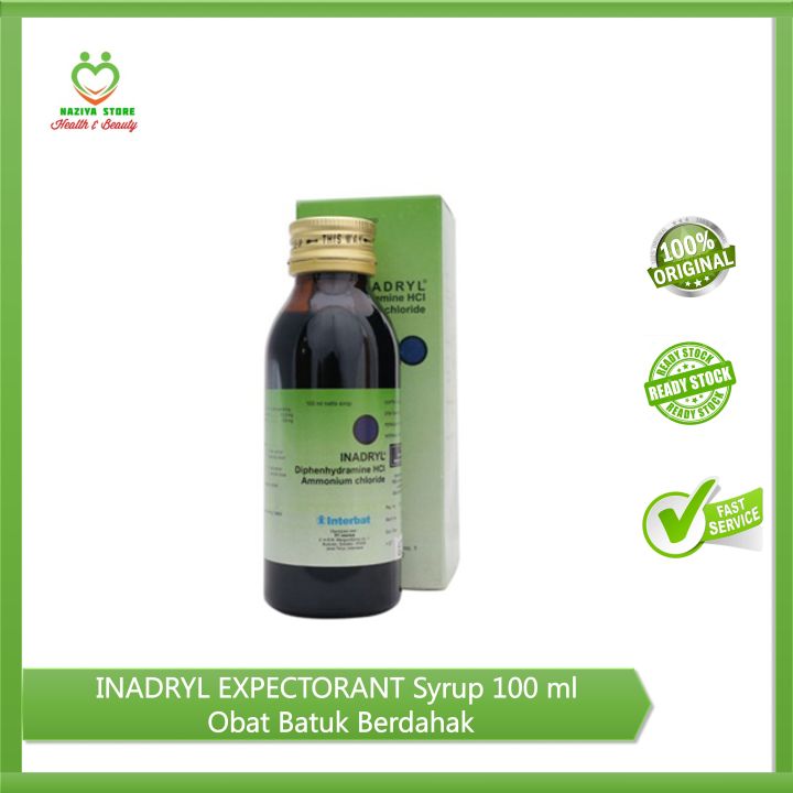 Inadryl Expectoran Sirup 100 ML Obat Batuk Berdahak Alergi | Lazada ...