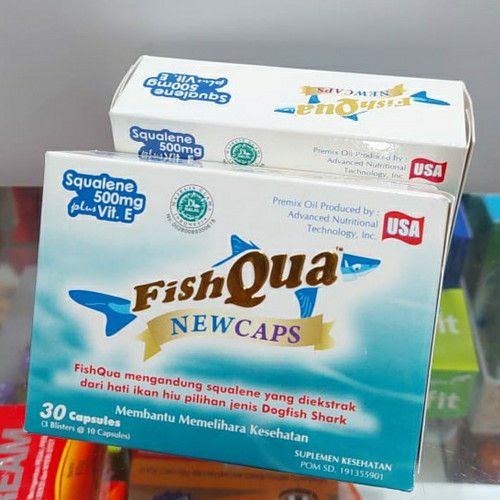 Vitamin Minyak Ikan FISHQUA EKSTRACT iKAN hiu DAN VITAMIN E PER BOX ISI ...